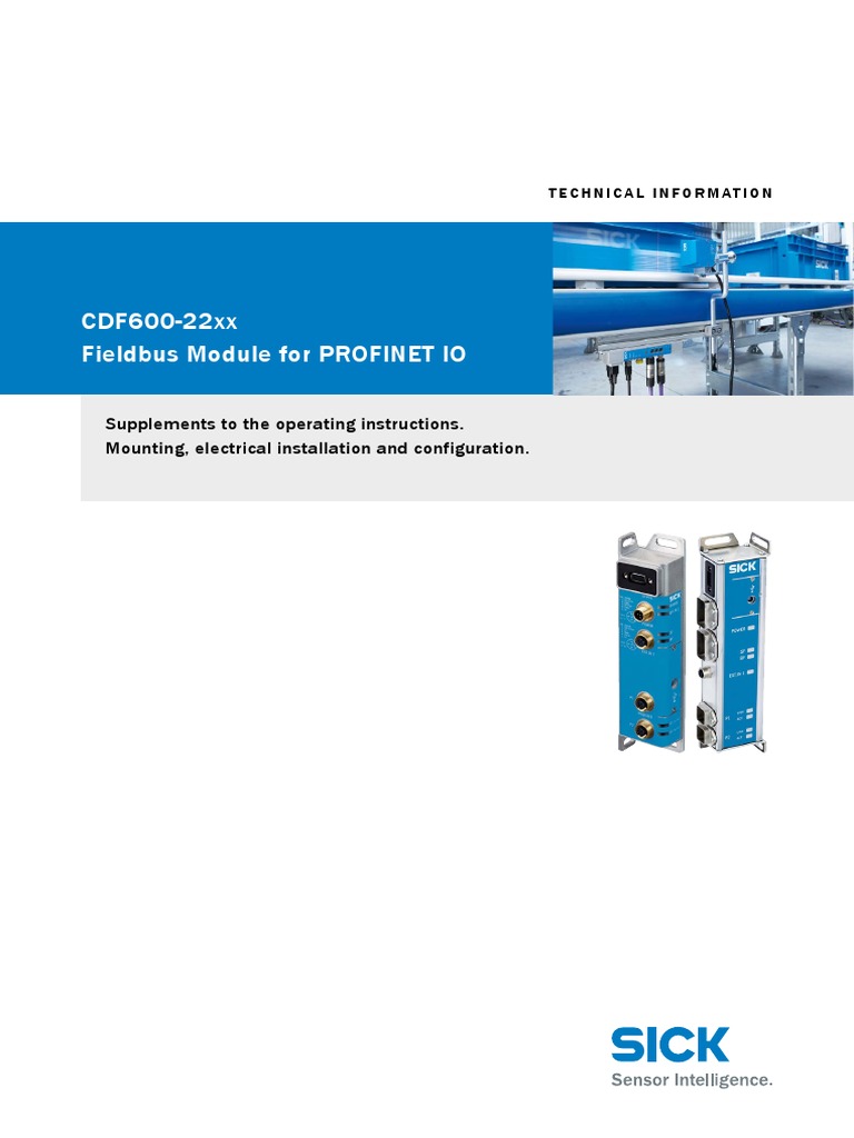 CDF600-22xx Fieldbus Module For PROFINET IO 2014-09-16 04-14-18 | PDF ...