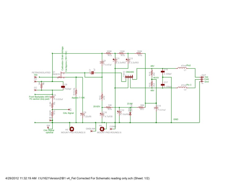 FET Schematic with Calibration Details | PDF
