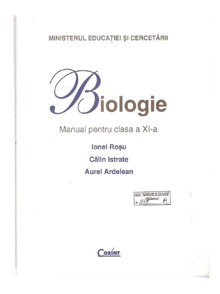 Manual de Biologie PDF | PDF