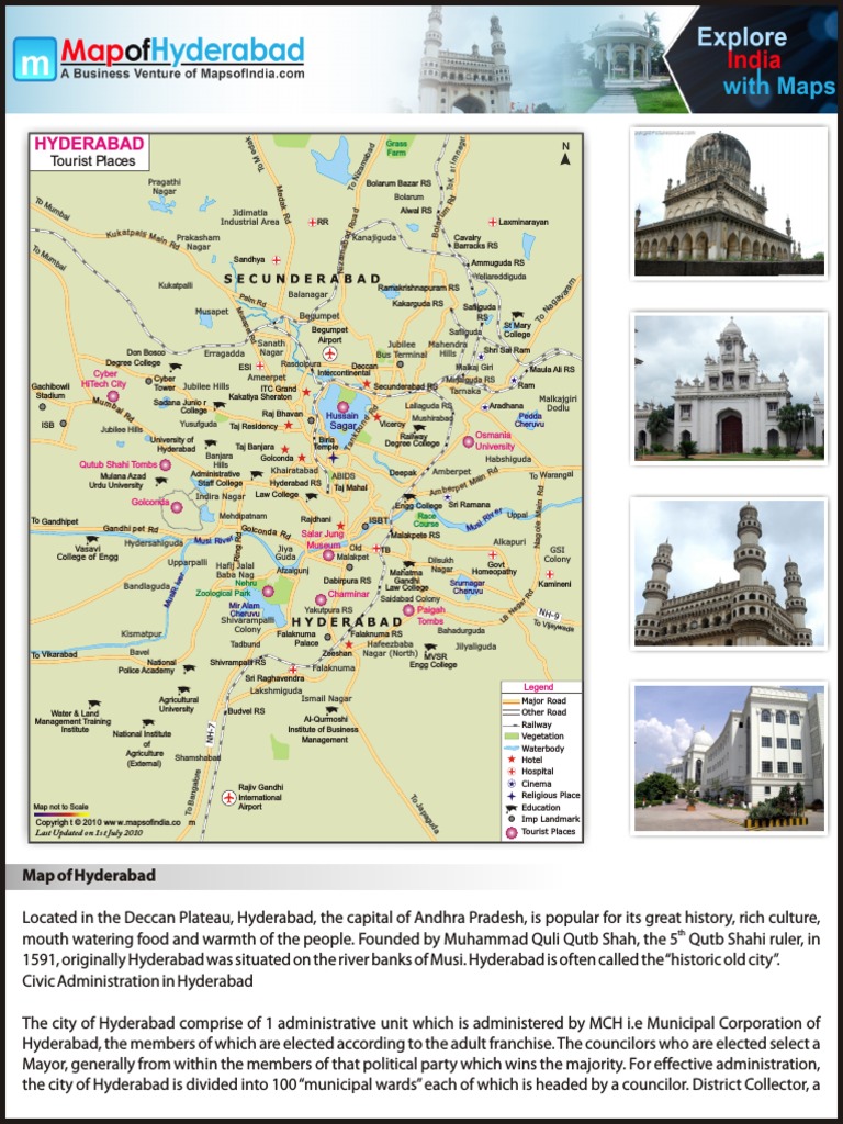Map of Hyderabad | PDF | Hotel | Hotel And Accommodation