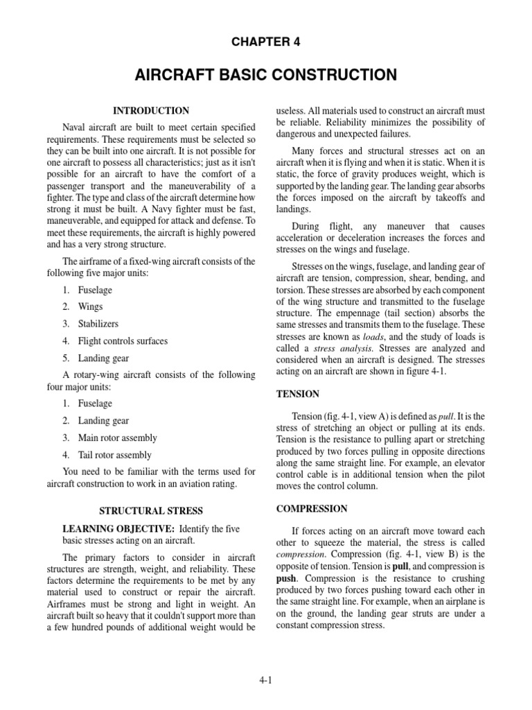 Aircraft Basic Construction | PDF