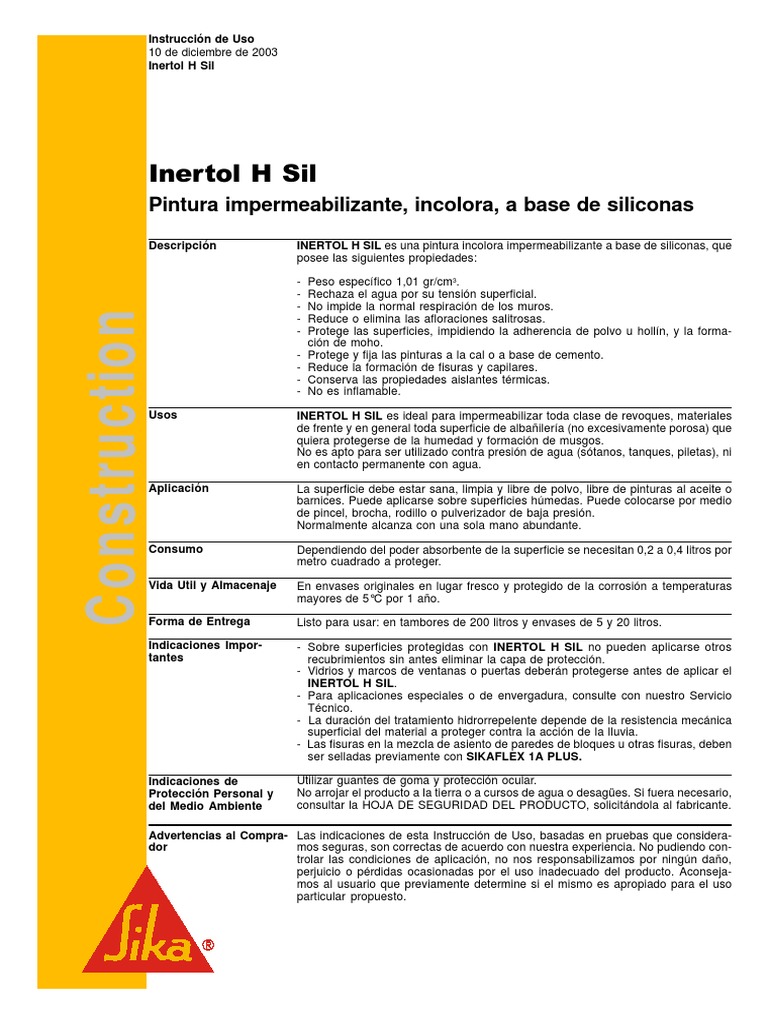 24 Inertol H Sil | Descargar gratis PDF | Pintar | Agua