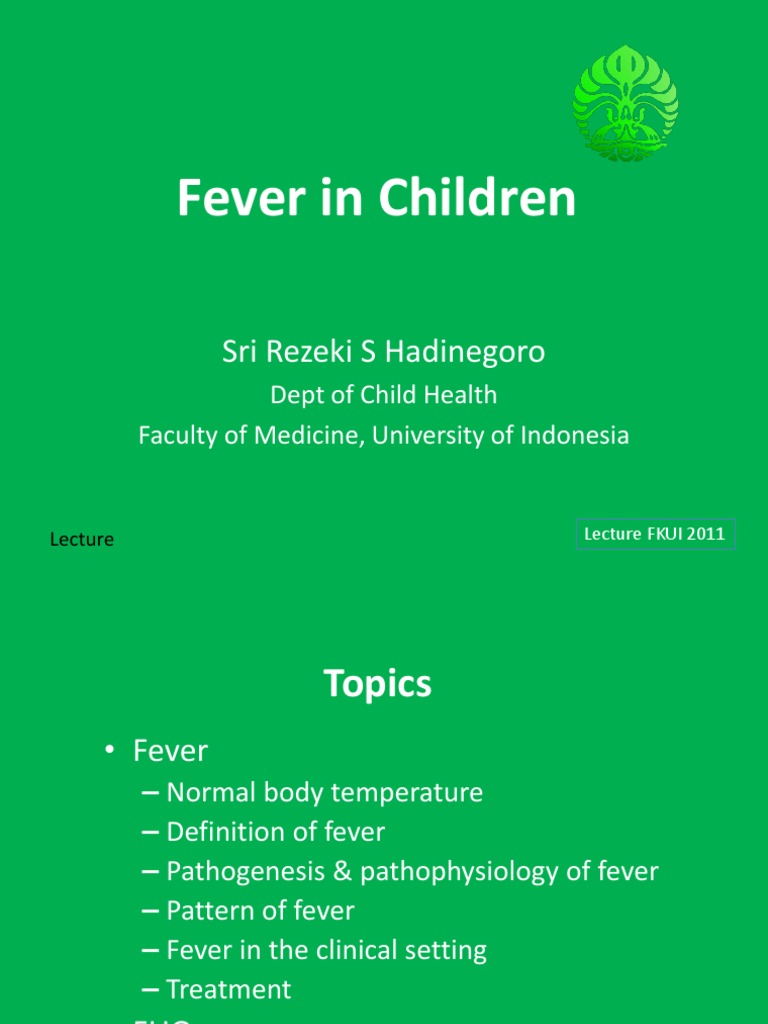 Fever in Children and FUO | PDF | Fever | Infection