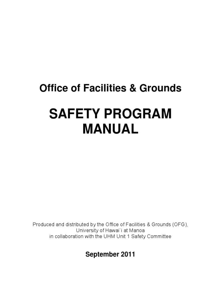 01 OFG Safety Program Manual - Final | PDF | Personal Protective ...