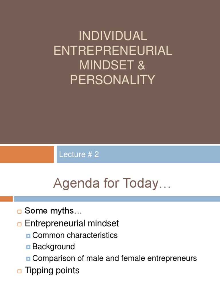 2 - Entrepreneurial Mindset | PDF | Entrepreneurship | Risk