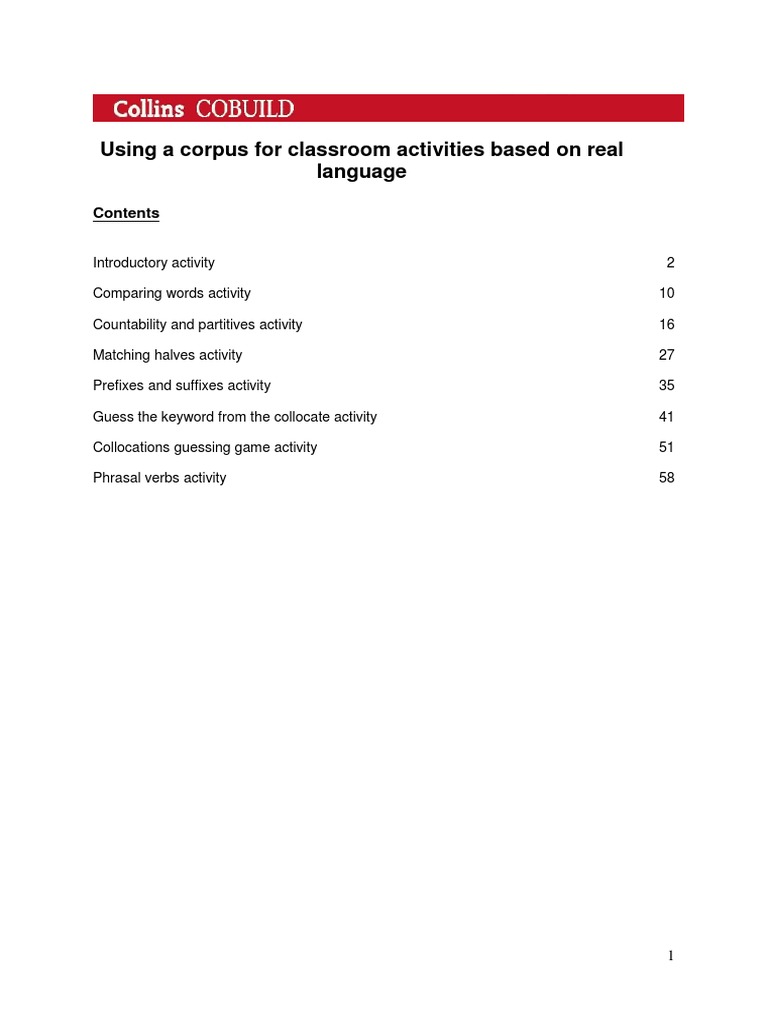 Collins Activities Using A Corpus | PDF | Adverb | Adjective
