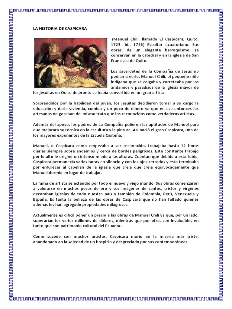 La Historia de Caspicara | PDF