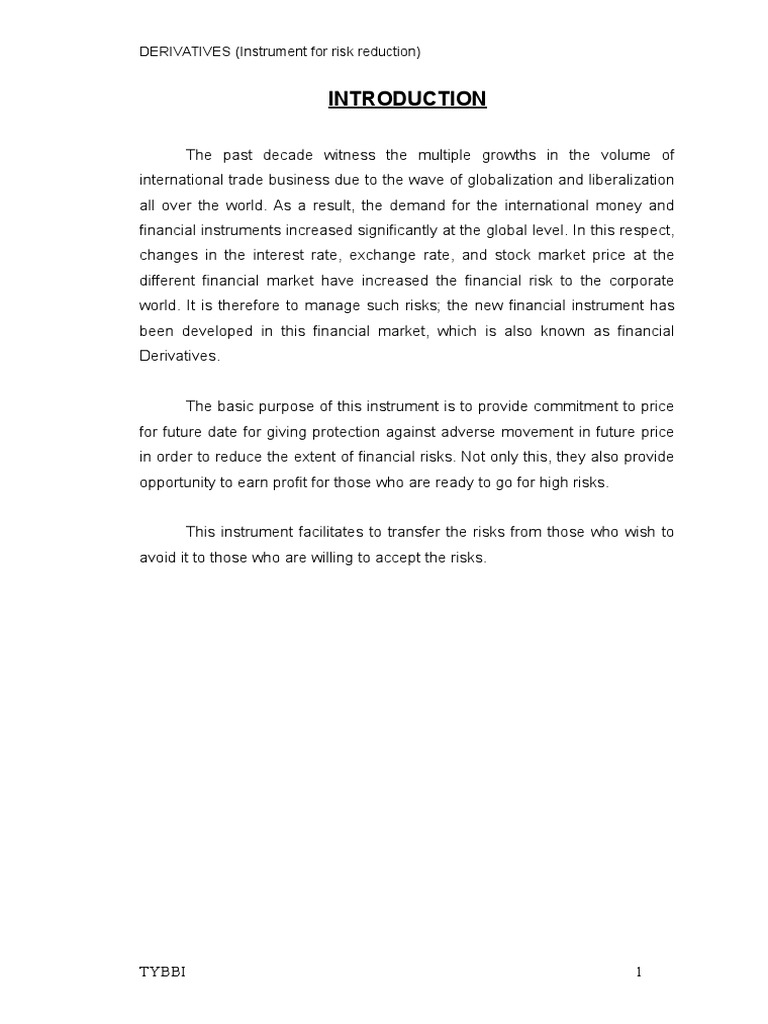 Derivatives: Risk Management Tools | PDF | Futures Contract ...