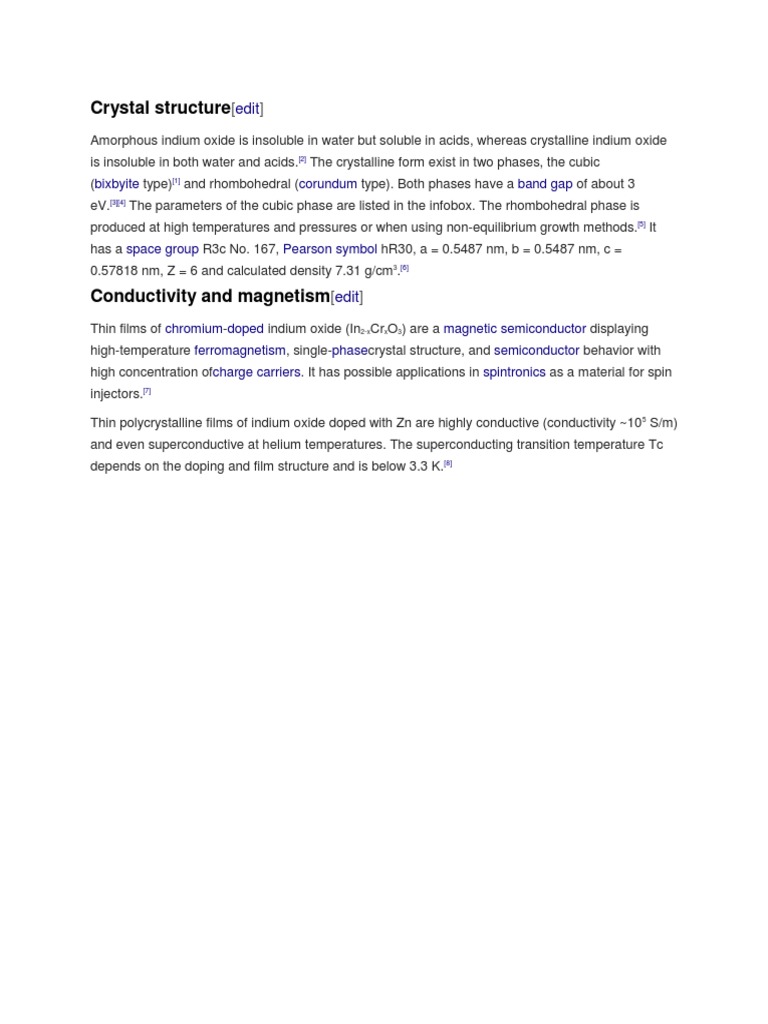 Crystal Structure: Bixbyite Corundum Band Gap | PDF | Science ...