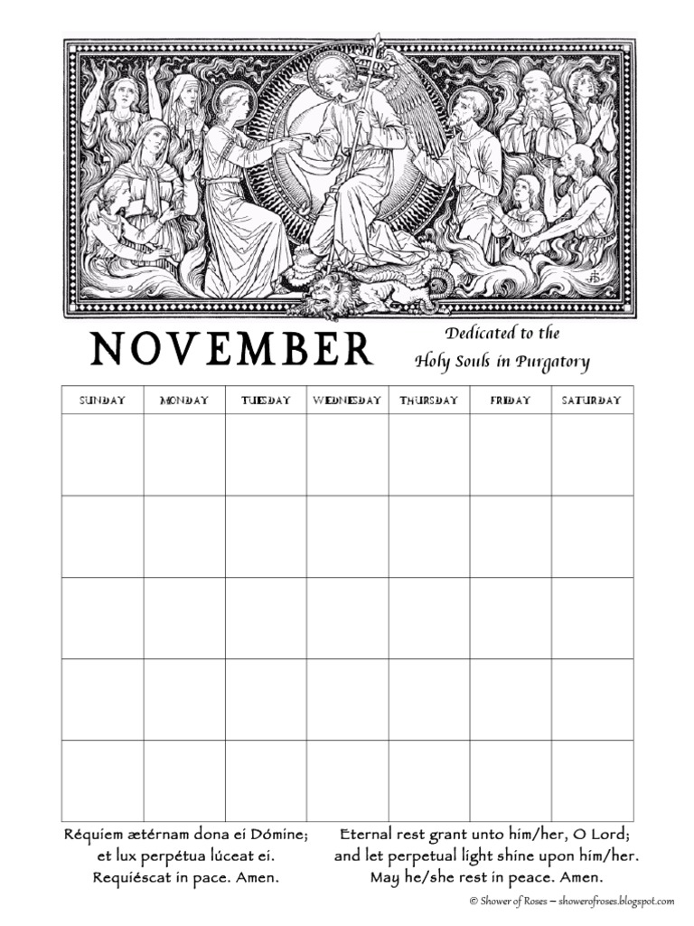 November Calendar For The HolySouls | PDF