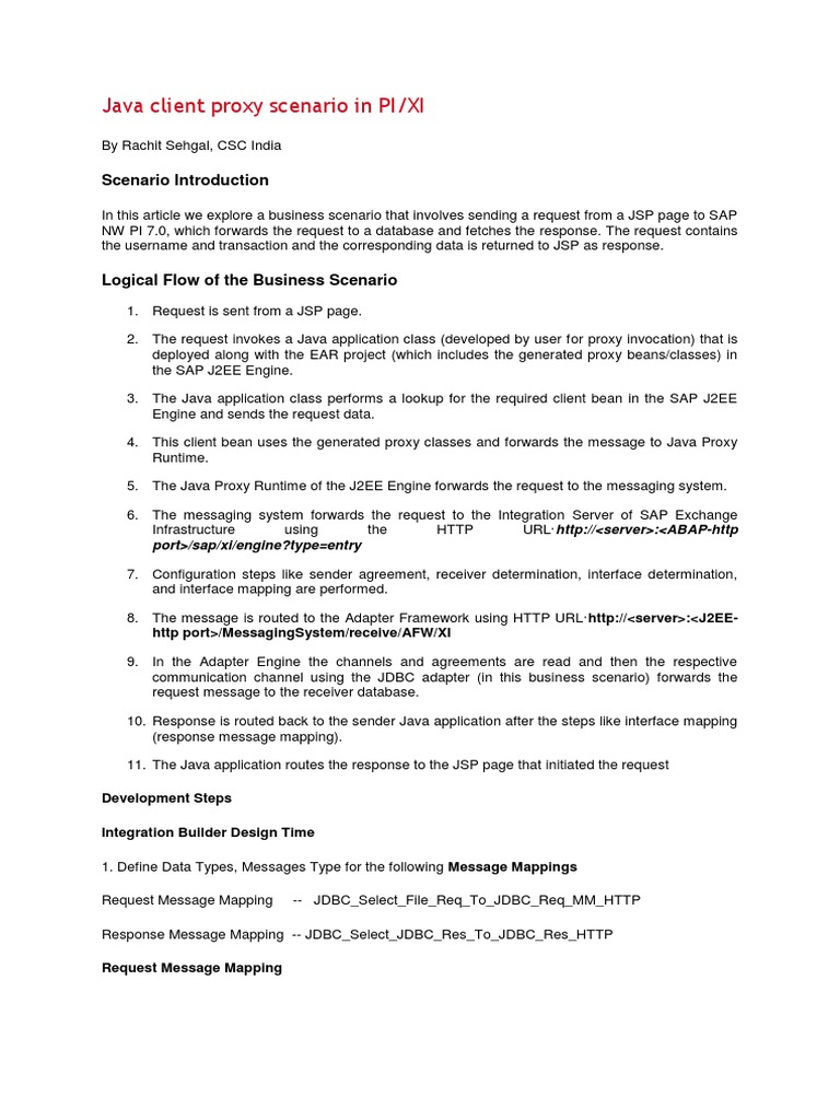 Java Client Proxy Scenario in PIXI | PDF | Enterprise Java Beans ...