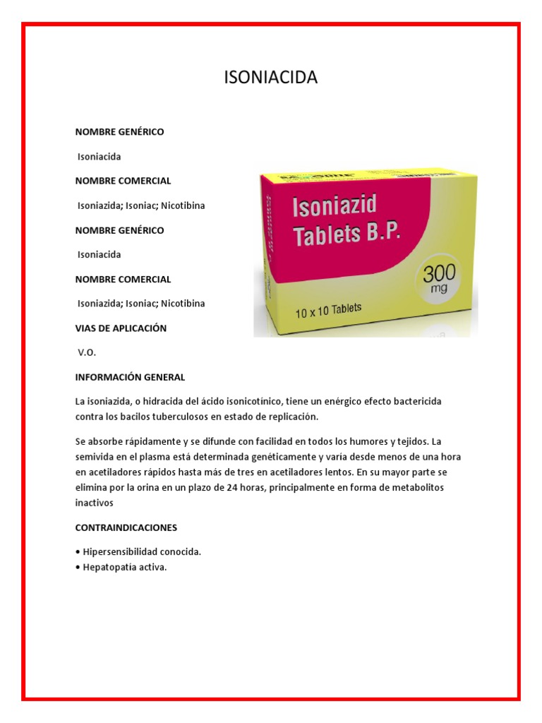 Información sobre Isoniazida y usos | PDF | Tuberculosis | Inmunología