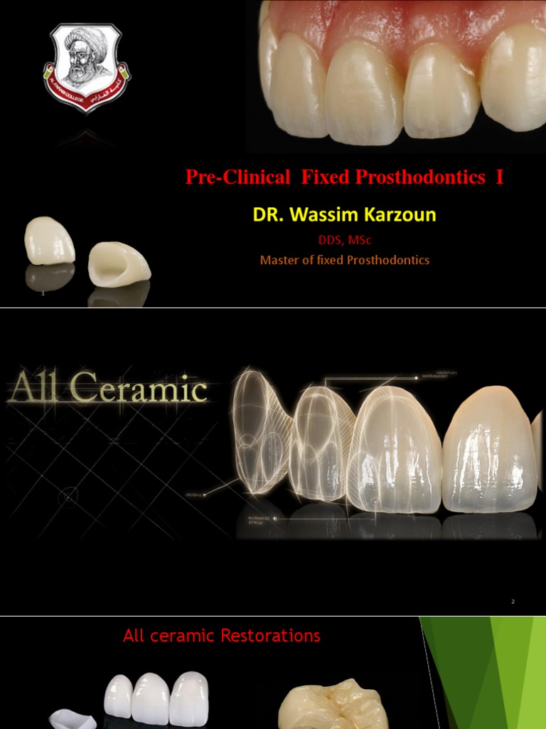 All-Ceramic Crown Preparation Guide | PDF | Dentistry | Mouth