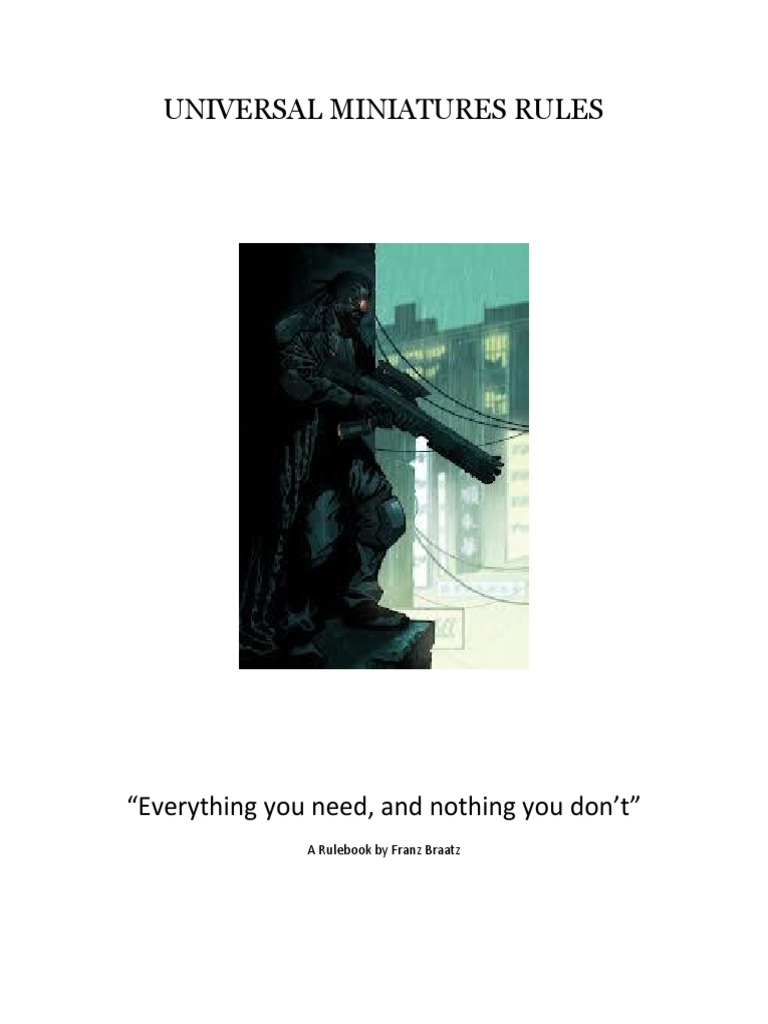 Universal Miniatures Rules | PDF | Role Playing Games | Dice