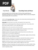 Smell Descriptive Vocabulary List | PDF | Odor | Perfume