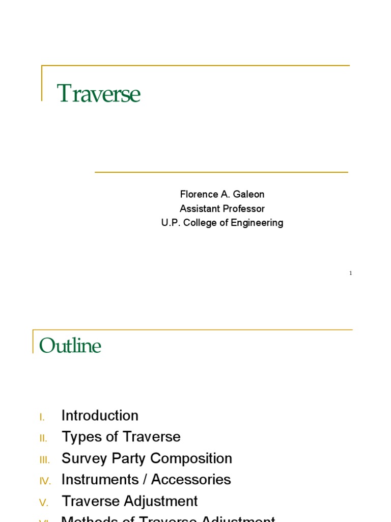 Traverse Survey | PDF | Surveying | Scientific Observation