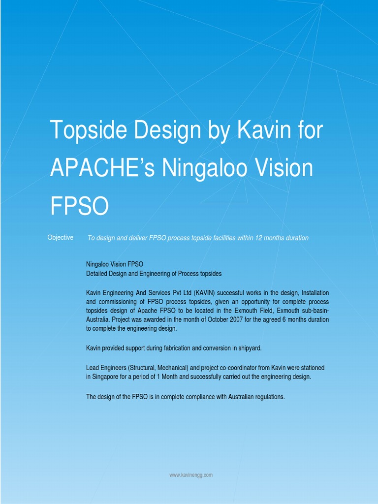 Kavin Engineering - Project | PDF | Barrel (Unit) | Fossil Fuels