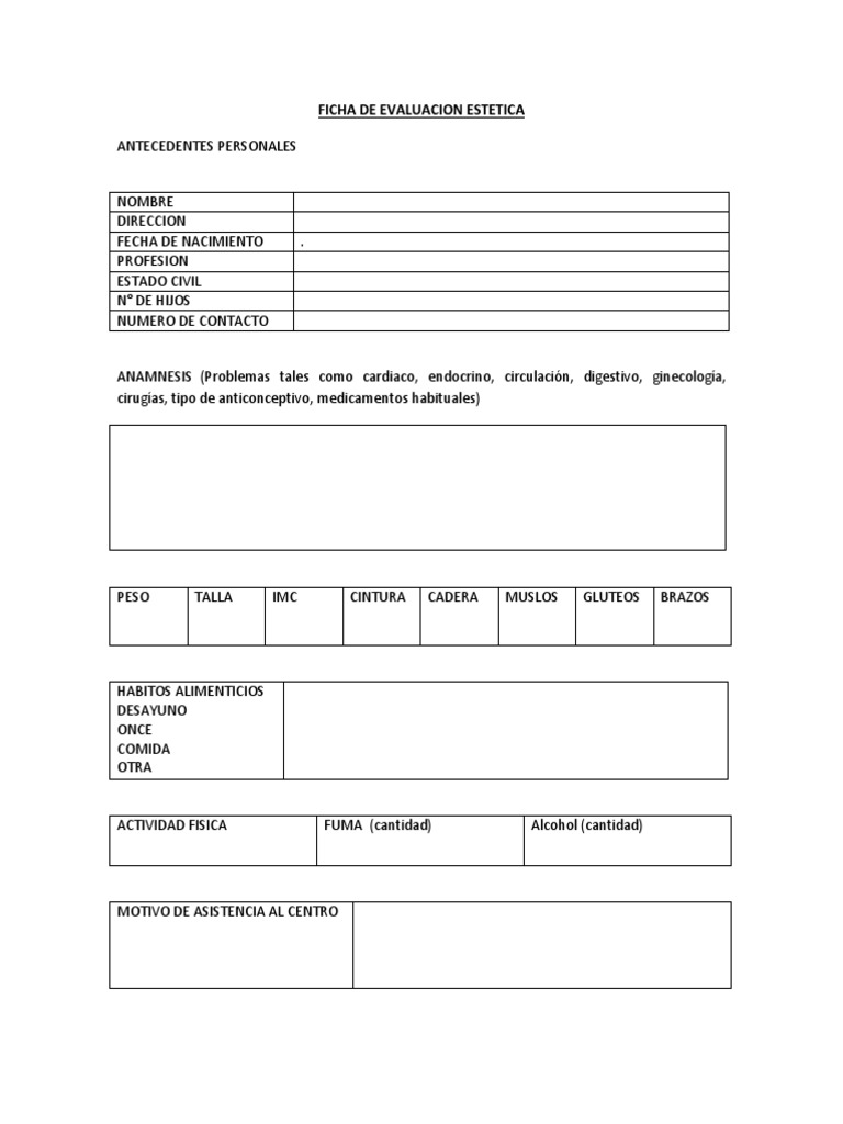 Ficha Estética
