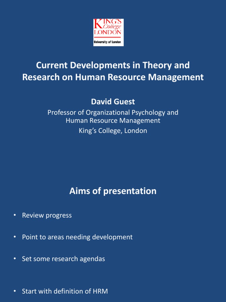 David Guest Presentation 2013 Conference | PDF | Human Resource ...