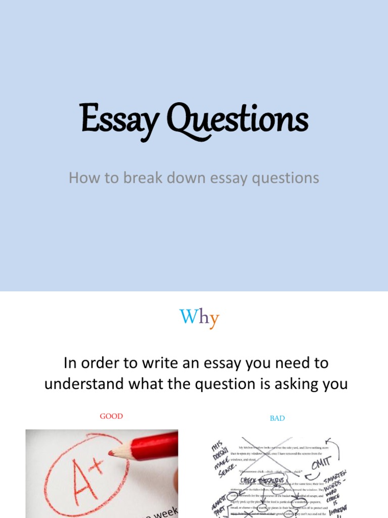 Breaking Down Essay Questions Guide | PDF | Language Arts & Discipline