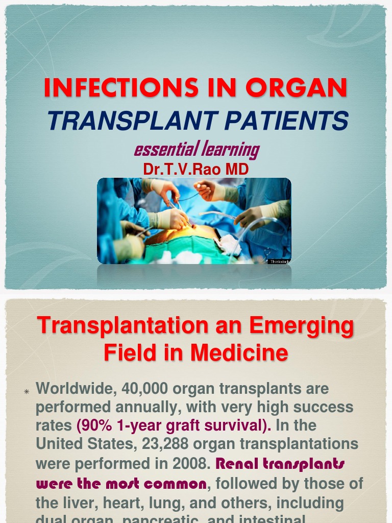 INFECTIONS IN ORGAN TRANSPLANT PATIENTS Essential Learning | Download ...