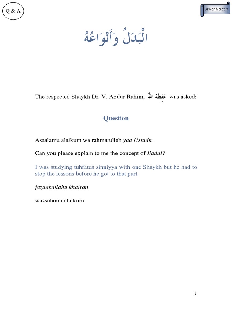 Badal and Its Types | PDF | Rules | Syntactic Relationships