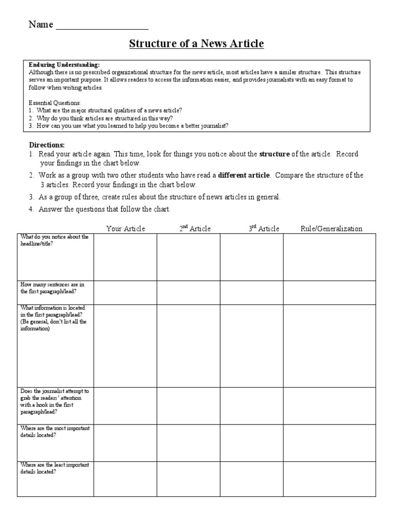 Structure of An Article | PDF | Linguistics | Human Communication