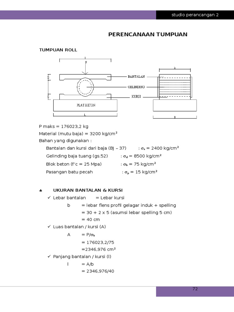 Perencanaan Tumpuan | PDF