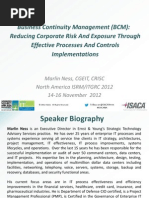 BCM Framework | PDF | Business Continuity | Crisis Management