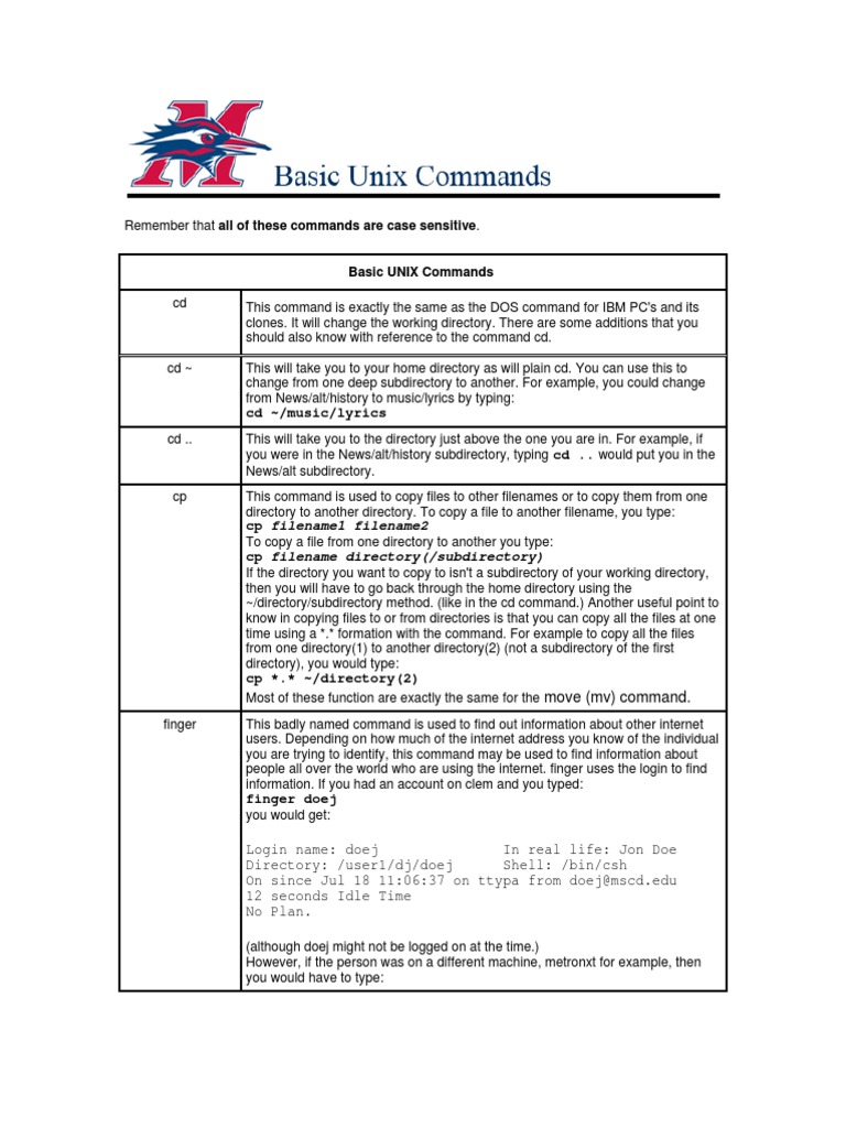 CD /music/lyrics: Basic UNIX Commands | PDF | Computer File | Filename CD /music/lyrics: Basic UNIX Commands | PDF | Computer File | Filename