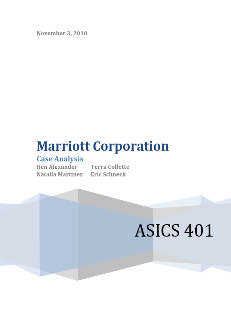 Marriott Case | PDF | Cost Of Capital | Investing