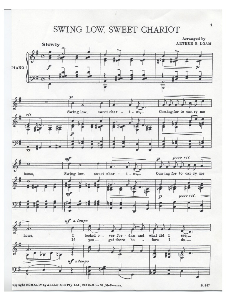 Swing Low, Sweet Chariot