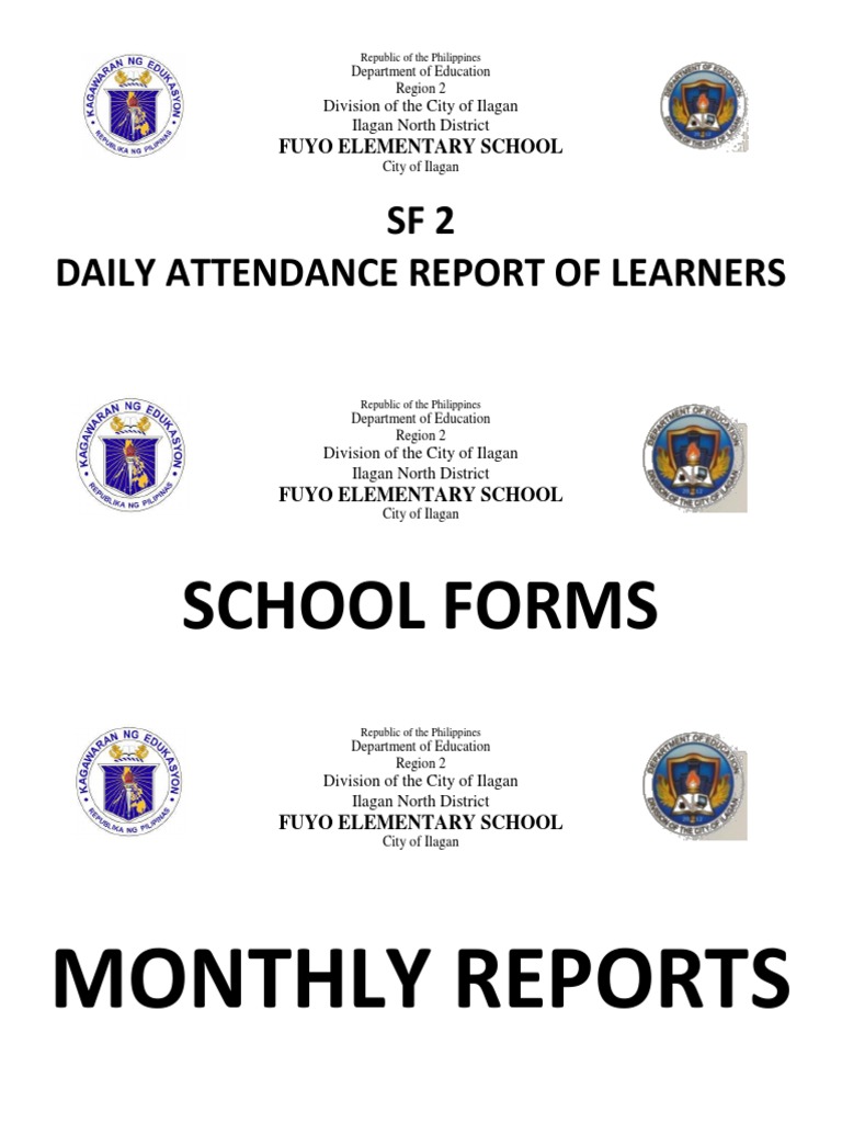 School Forms: Monthly Reports | PDF