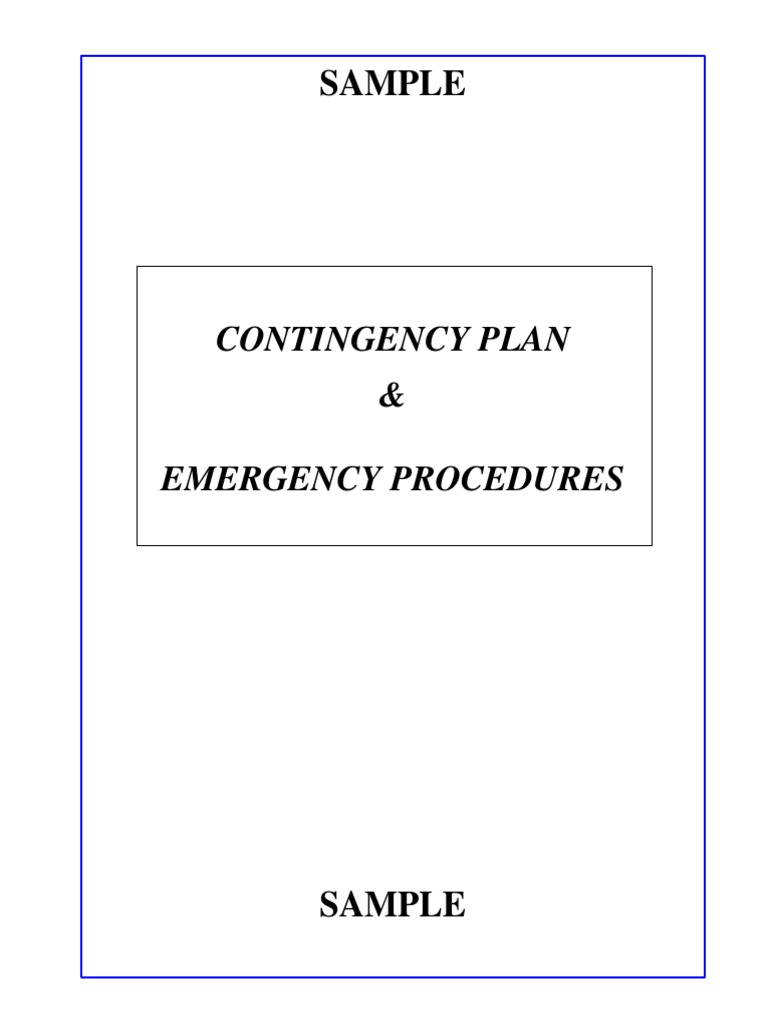 Hazardous Waste Contingency Plan Sample | PDF | Emergency | Emergency ...