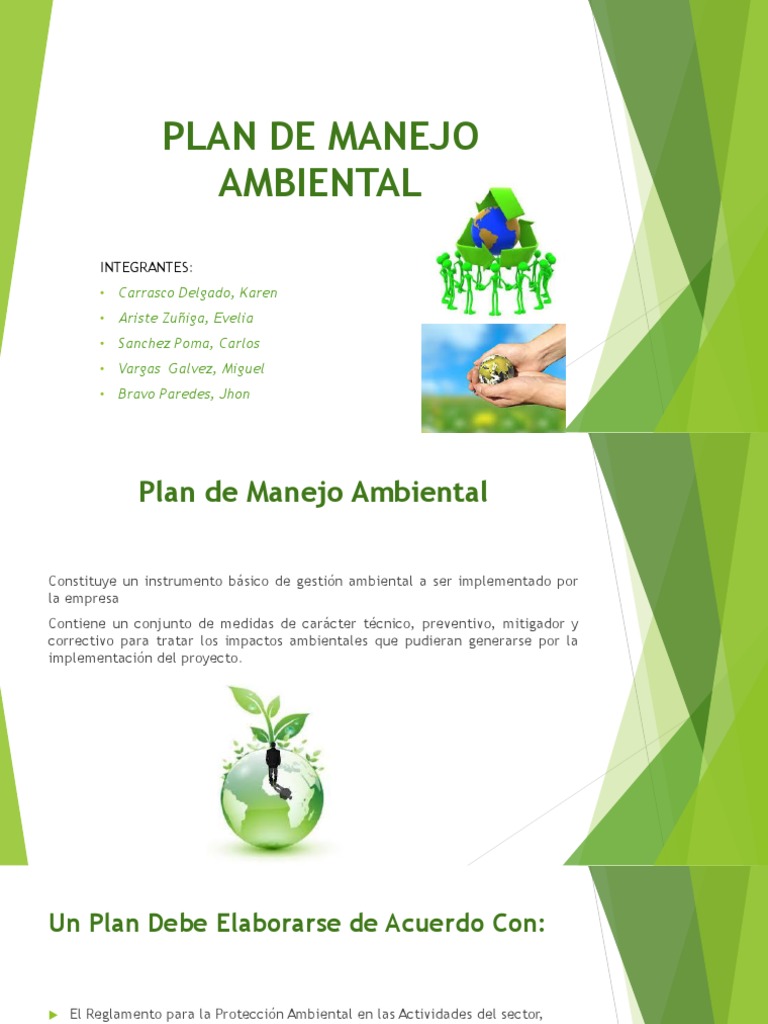 Plan de Manejo Ambiental | PDF | Residuos | Degradación ambiental