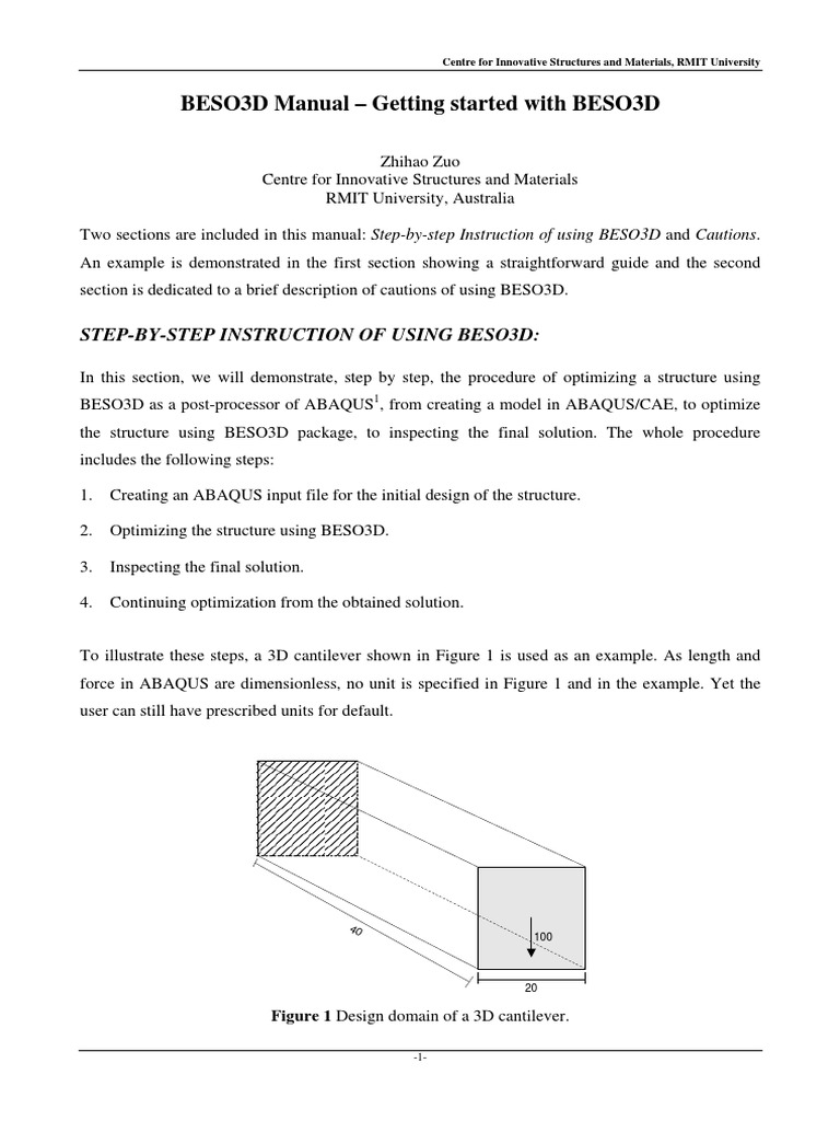 BESO3D | PDF | Mathematical Optimization | Command Line Interface