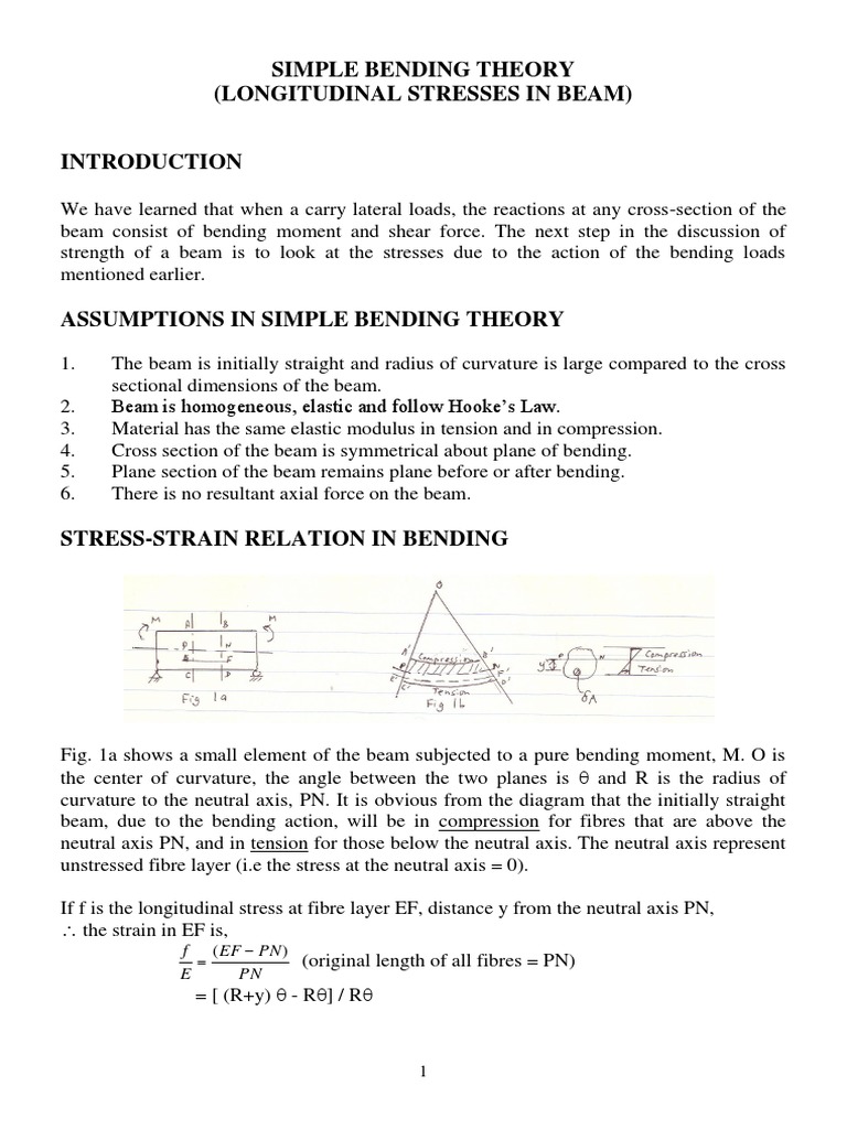 Simple Bending Theory | PDF | Bending | Beam (Structure)