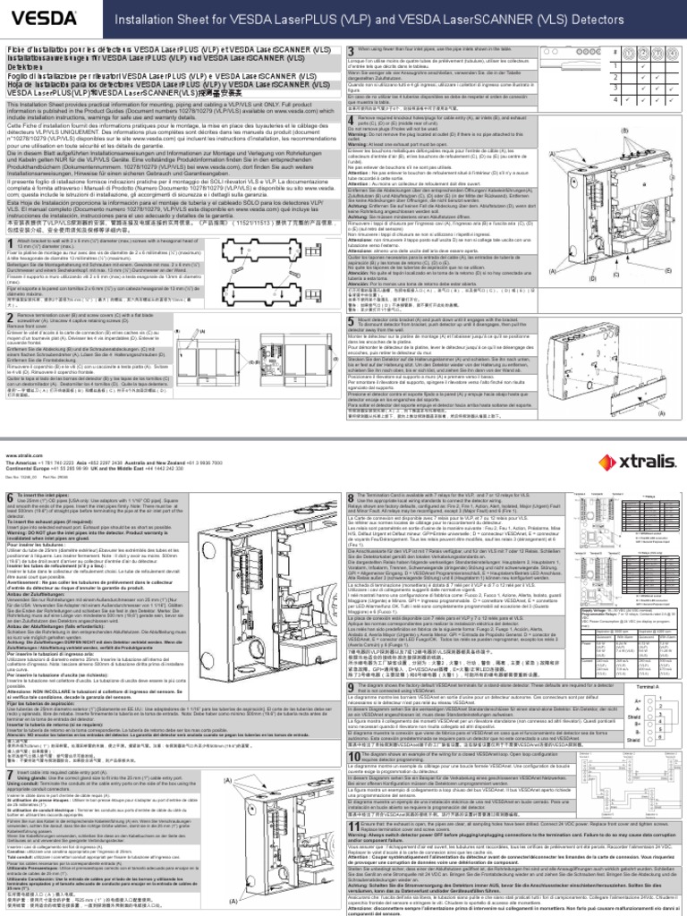 Xtralis VESDA VLP_VLS Quick Install Sheet_Multi Lingual | Engineering ...