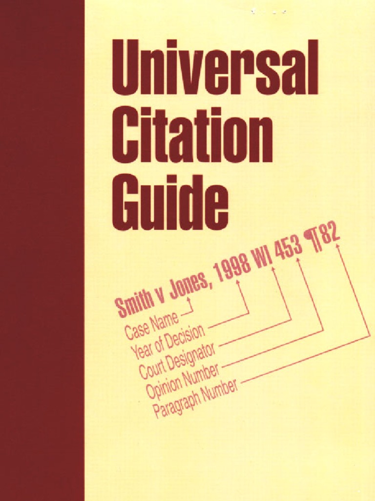 Universal Citation Guide | PDF | Case Citation | Appellate Court