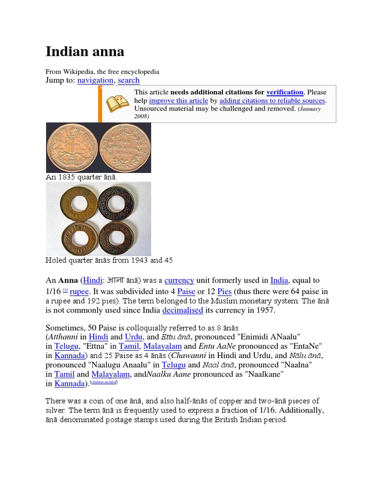 Understanding the Indian Anna Currency | PDF | Religion & Spirituality