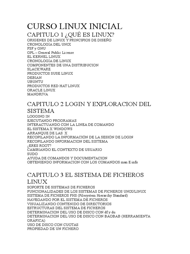 Fundamentos de Linux | PDF | Distribución de Linux | Archivo de computadora