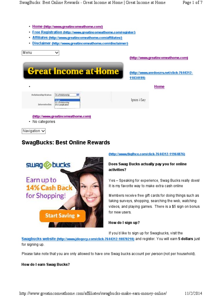 SwagBucks: Best Online Rewards | PDF | Online Services | Cyberspace