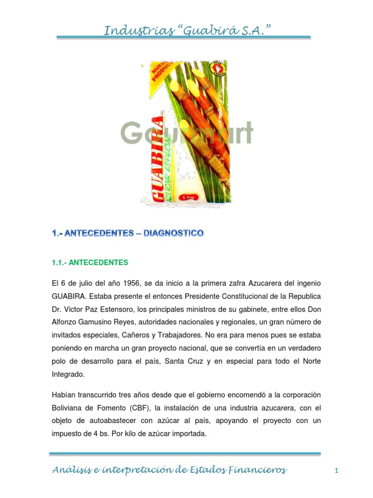 Guabira Analisis | PDF | Azúcar | Dieta y nutrición