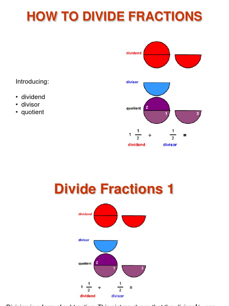 Dividing Fractions Using Visual Fraction Models | PDF | Division ...