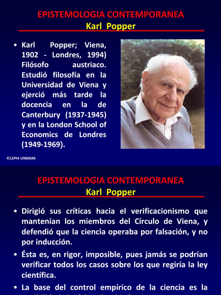 Epistemologiacontemporanea2 121101213255 Phpapp01 | PDF | Karl Popper ...