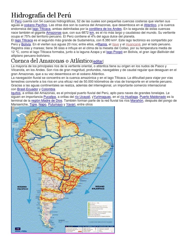 Hidrografía Del Perú | PDF | Río | Agua y el medio ambiente