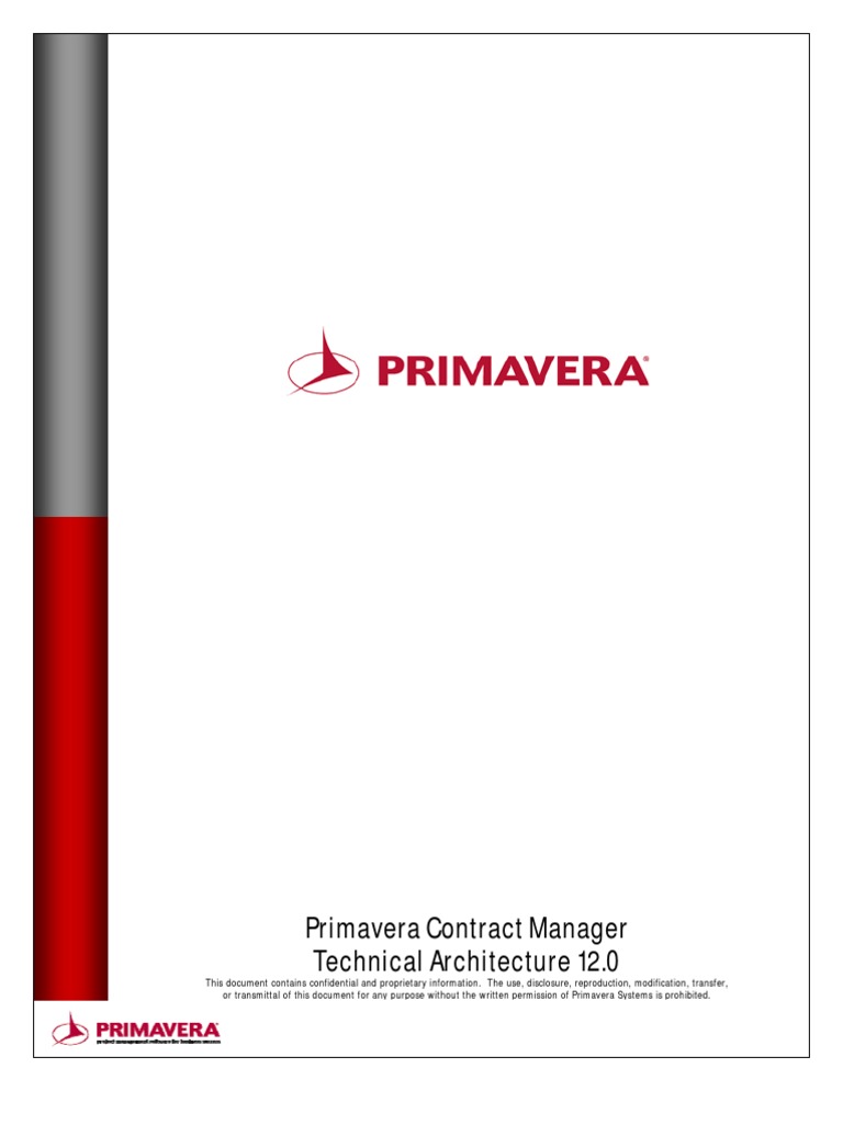 Primavera Contract Manager 12.0 Architecture | PDF | Web Server ...