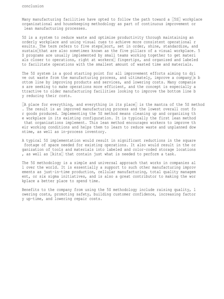 Conclusion | PDF | Business