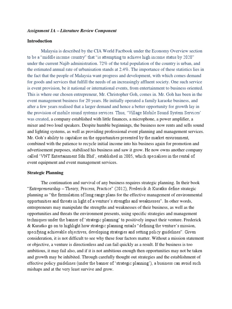 Entrepreneurship 300 Sample Assignment | PDF | Strategic Management ...