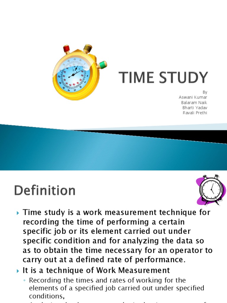 Time Study | PDF | Watch | Time